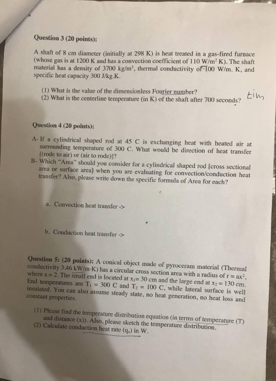 Solved Question 1 ( 20 points): A cylindrical shaped rod | Chegg.com