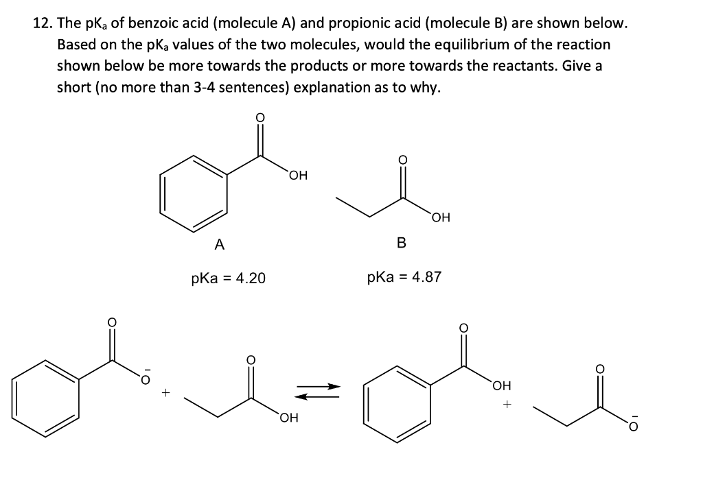 Solved 10. The reaction below is a short acid-base reaction | Chegg.com