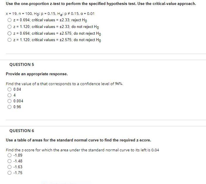Solved Use the one-proportion z-test to perform the | Chegg.com