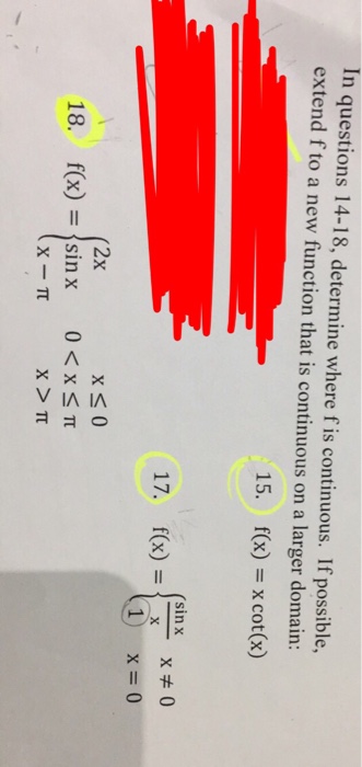 Solved In questions 14-18, determine where fis continuous. | Chegg.com