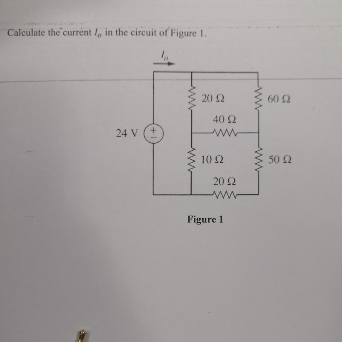 Solved Calculate the current 1, in the circuit of Figure 1. | Chegg.com