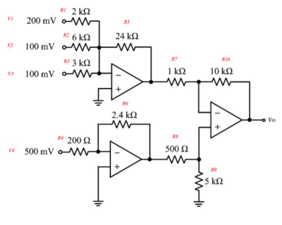 Solved Determine The Output Voltage Of The Following 