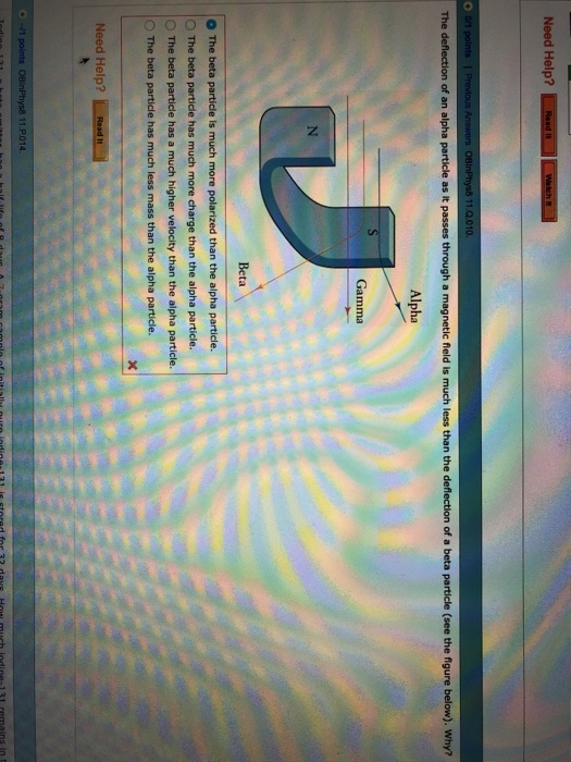 Solved The deflection of an alpha particle as it passes | Chegg.com
