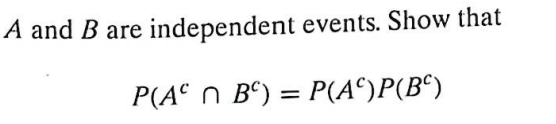 Solved A and B are independent events. Show that | Chegg.com