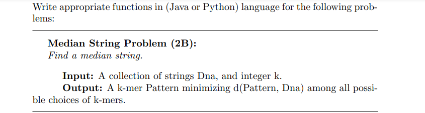Solved Write appropriate functions in (Java or Python) | Chegg.com