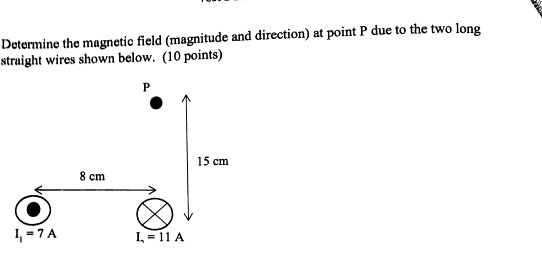 Solved Determine the magnetic field (magnitude and | Chegg.com