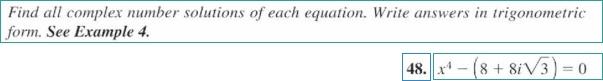 Solved Find all complex number solutions of each equation. | Chegg.com