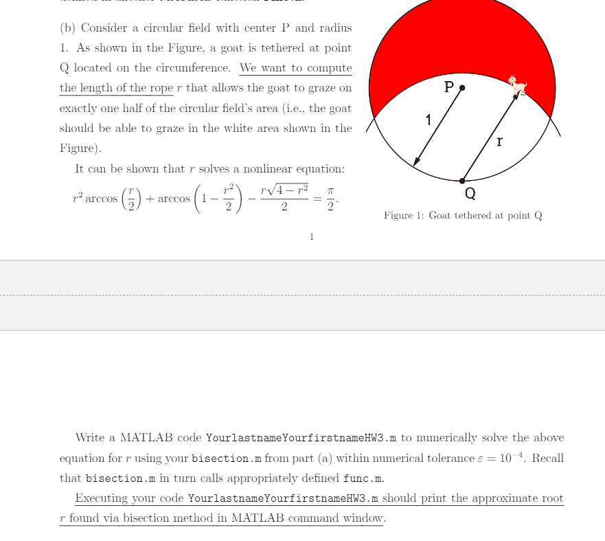 Solved (b) Consider a circular field with center P and | Chegg.com