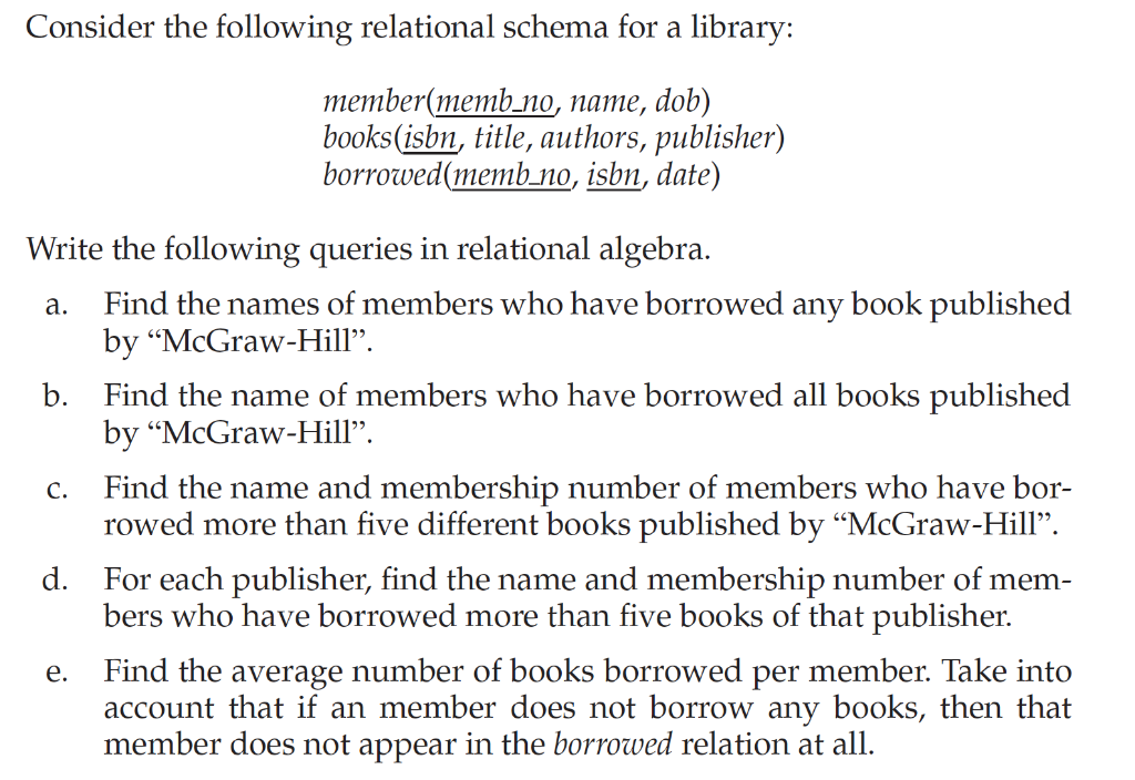Solved Consider the following relational schema for a | Chegg.com