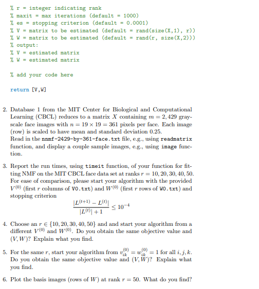 Nonnegative Matrix Factorization Nonnegative Matrix