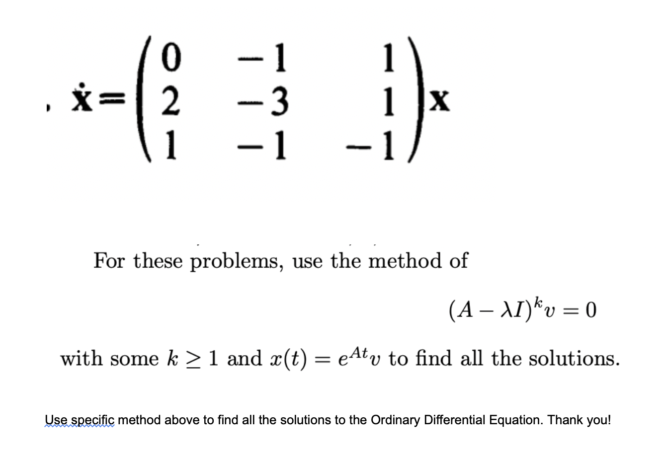 Use specific method above to find all the solutions | Chegg.com