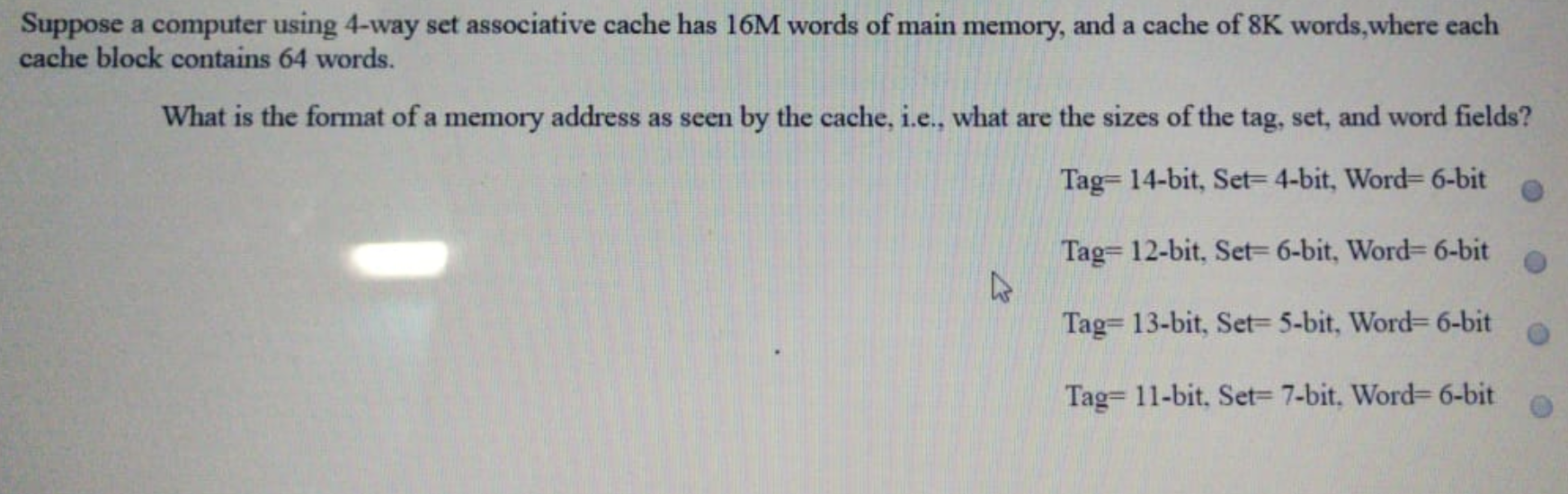 Solved Suppose a computer using 4-way set associative cache | Chegg.com