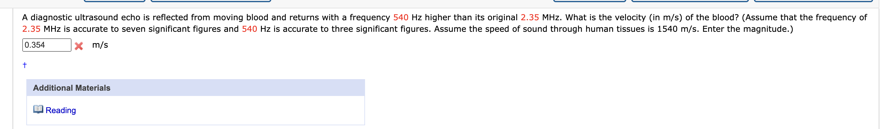 Solved ∗ m/s | Chegg.com