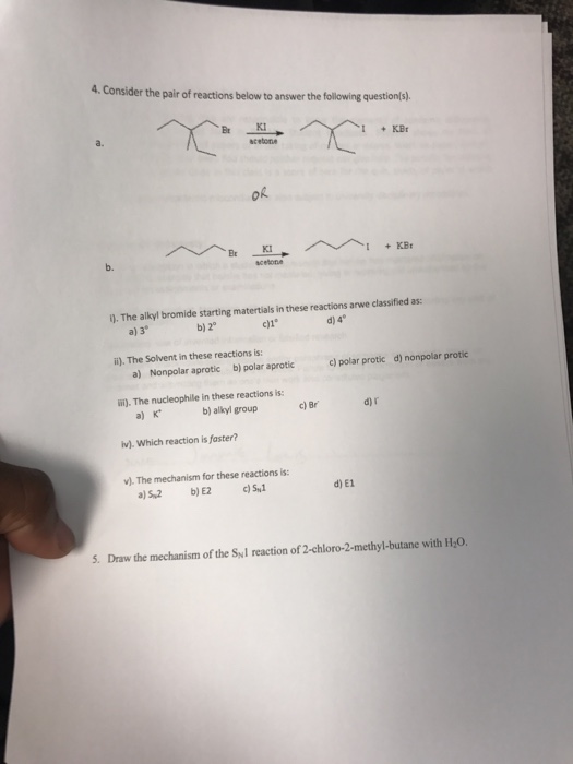 Solved Consider the pair of reactions below to answer the | Chegg.com