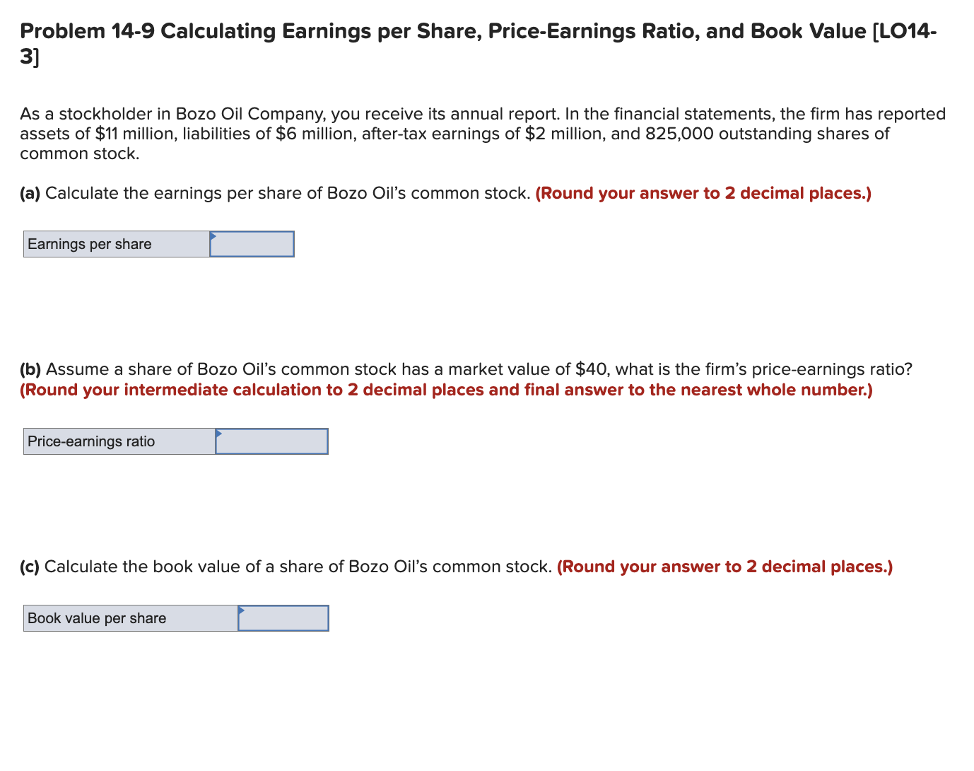 Solved Problem 14-9 Calculating Earnings per Share, | Chegg.com