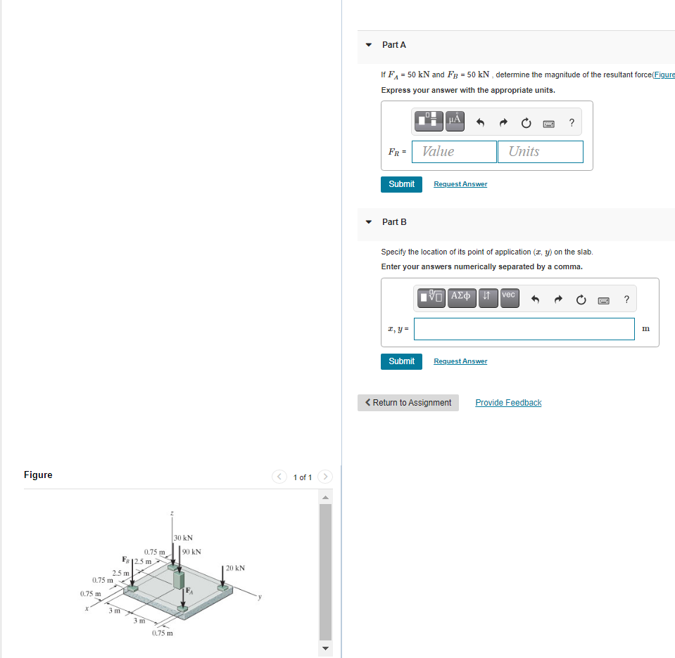 Solved Part A If F2 = 50 kN and F3 = 50 kN , determine the | Chegg.com