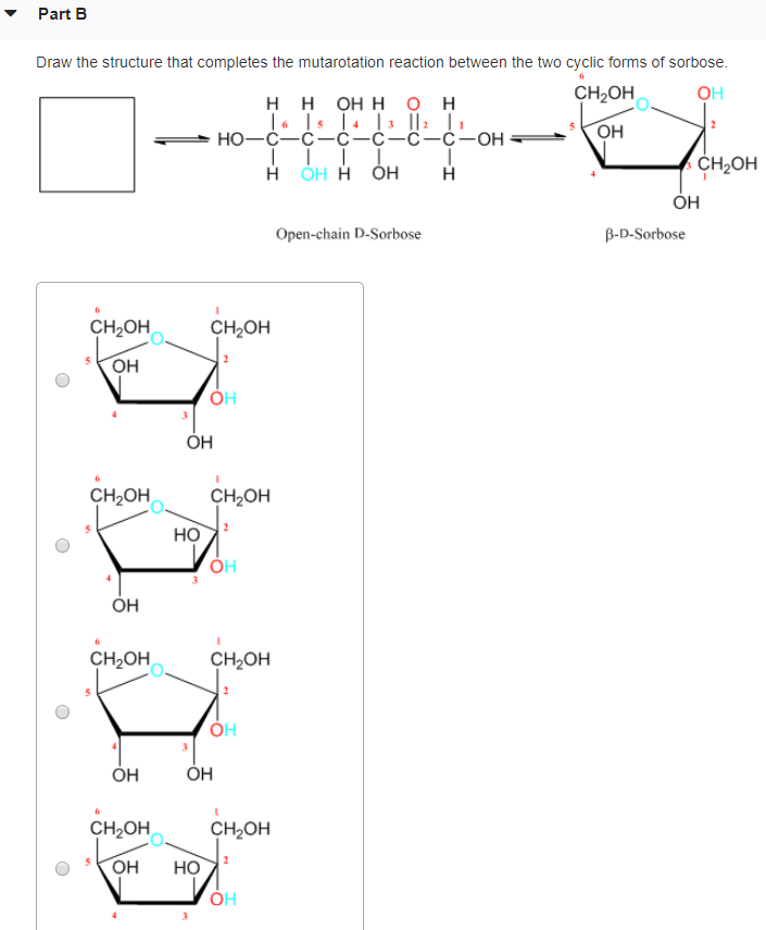 Solved Draw the structure that completes the mutarotation | Chegg.com