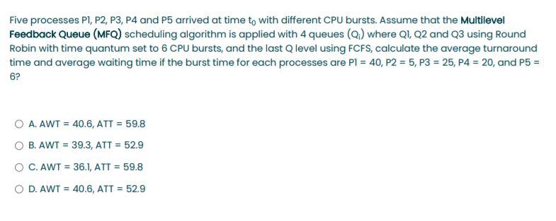 Solved Given the following table, which timeline chart | Chegg.com