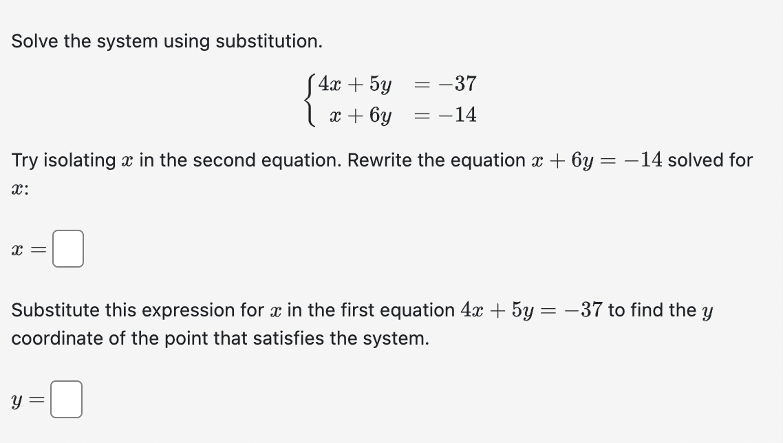 Solved Substitute this expression for x ﻿in the first | Chegg.com