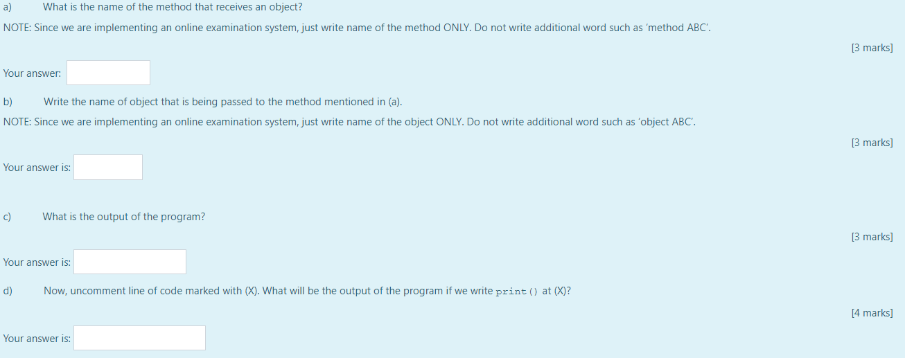 Solved cla33 Add { int a; int b; Add obj; Add(int x, int y) | Chegg.com