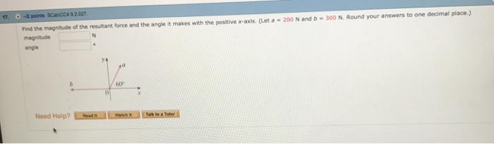 Solved Find the magnitude of the resultant force and the | Chegg.com