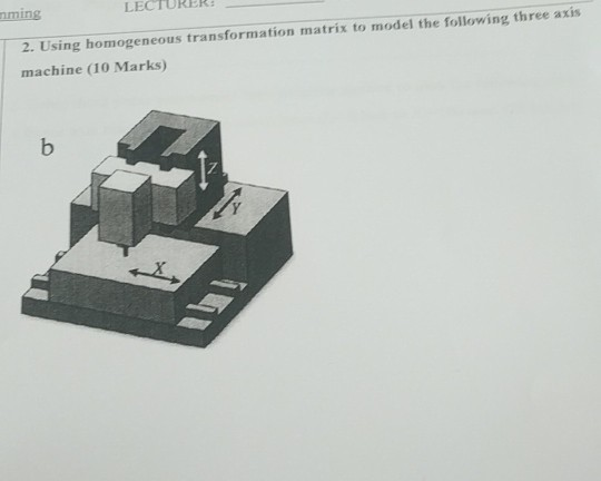 ming LECT 2. Using homogeneous transformation matrix | Chegg.com