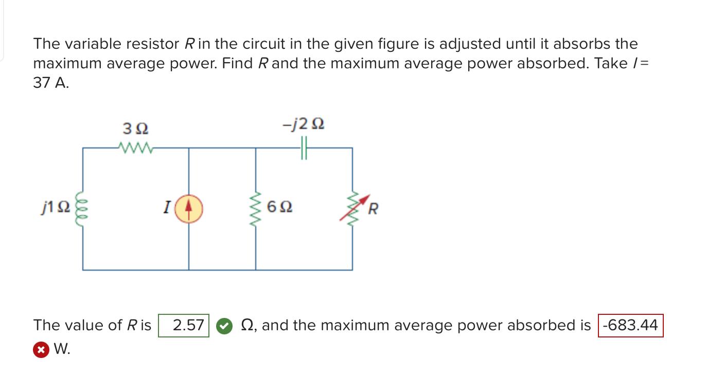 Solved The variable resistor R in the circuit in the given | Chegg.com