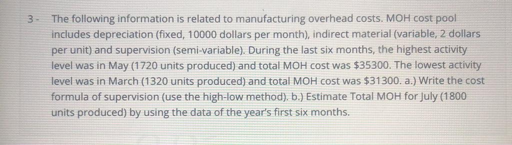 The following information is related to manufacturing | Chegg.com