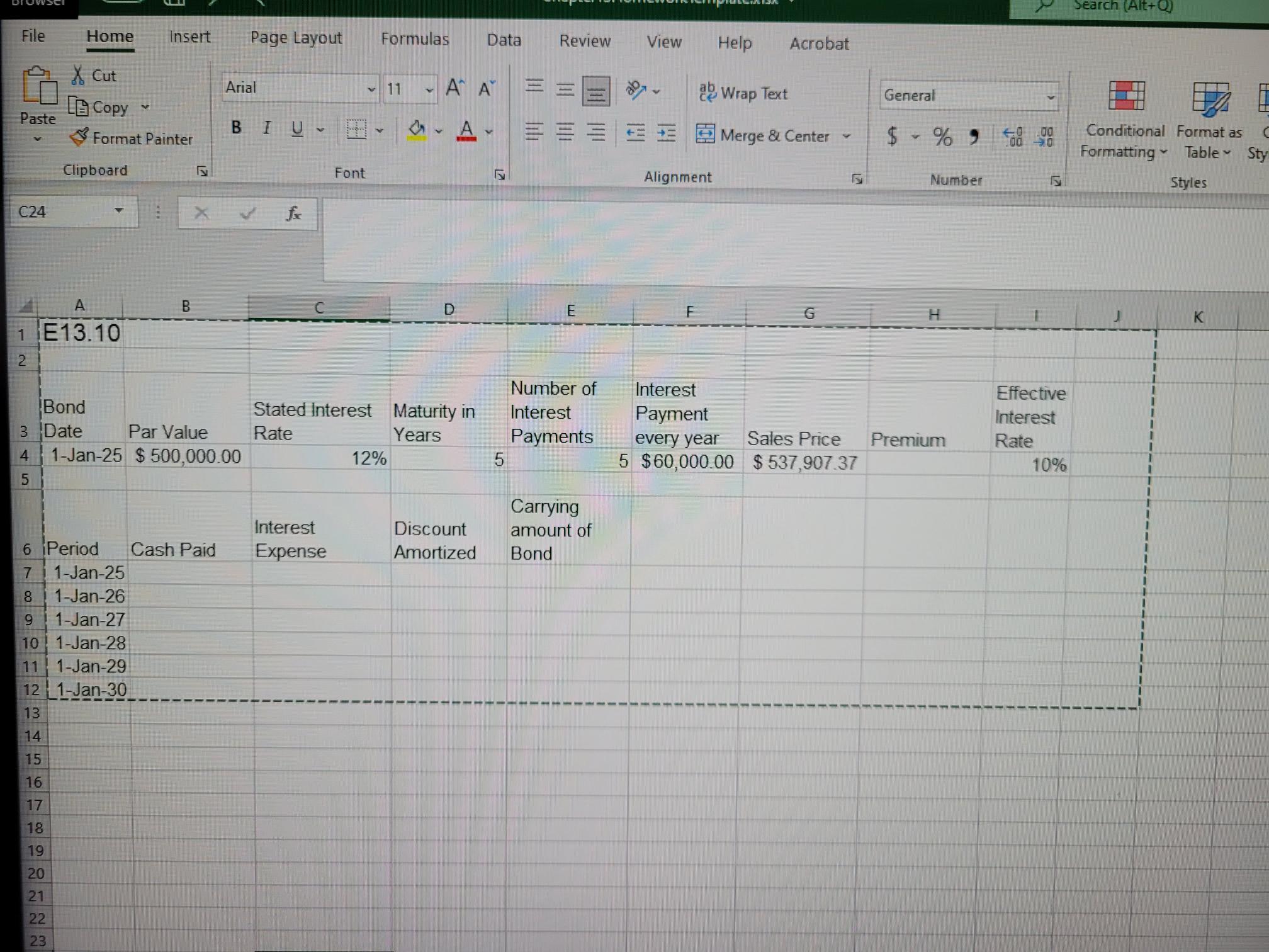 Solved E13.10 (LO 1) (Entries for Bond Transactions) ﻿On | Chegg.com