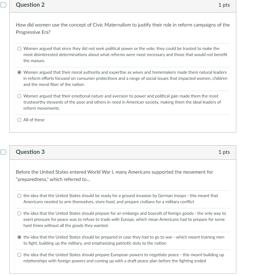 How did women use the concept of Civic Maternalism to | Chegg.com