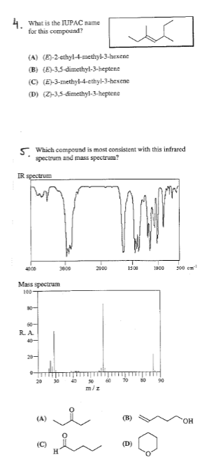 Solved 4. What is the IUPAC name for this compound? (A) | Chegg.com