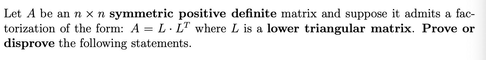 Solved Let A be an n x n symmetric positive definite matrix | Chegg.com