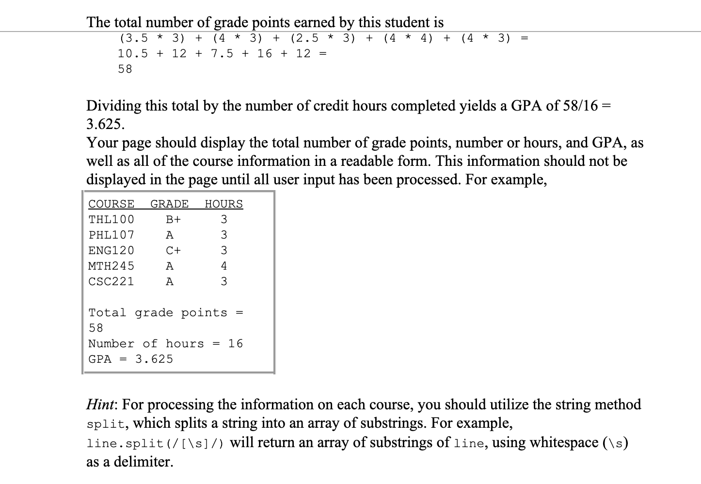 Solved Create a Web page named gpa.html that can be used to | Chegg.com