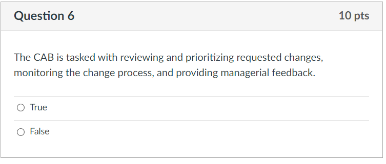 Solved Question 6 10 pts The CAB is tasked with reviewing | Chegg.com