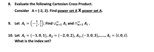 Solved 8. Evaluate the following Cartesian Cross Product. | Chegg.com