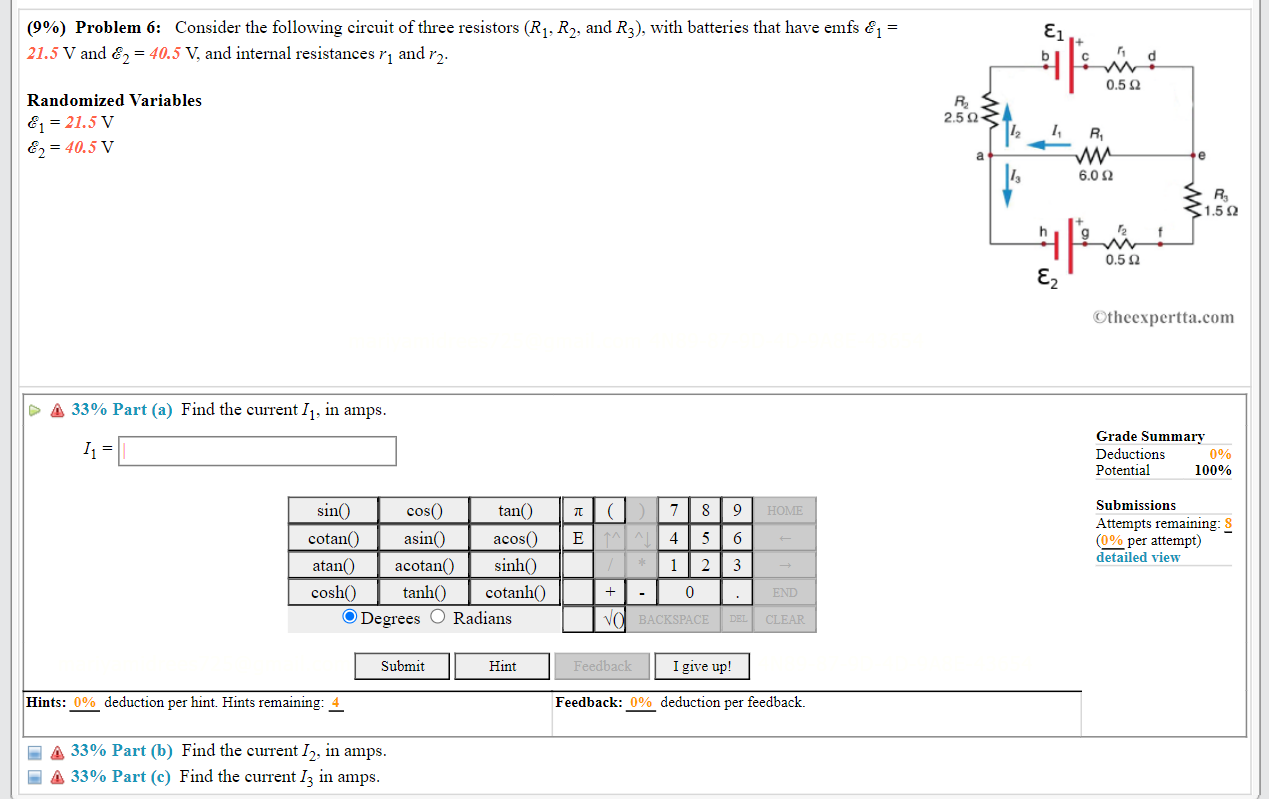 Solved (9\%) Problem 6: Consider the following circuit of | Chegg.com Solved (9\%) Problem 6: Consider the following circuit of | Chegg.com