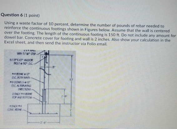Question 6 (1 point) Using a waste factor of 10 | Chegg.com