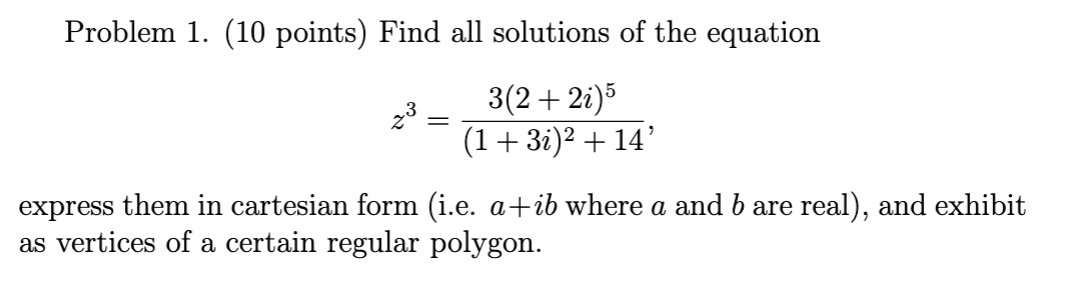 Solved Problem 1. (10 points) Find all solutions of the | Chegg.com