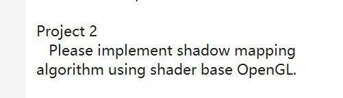 Solved Project 2 Please implement shadow mapping algorithm | Chegg.com