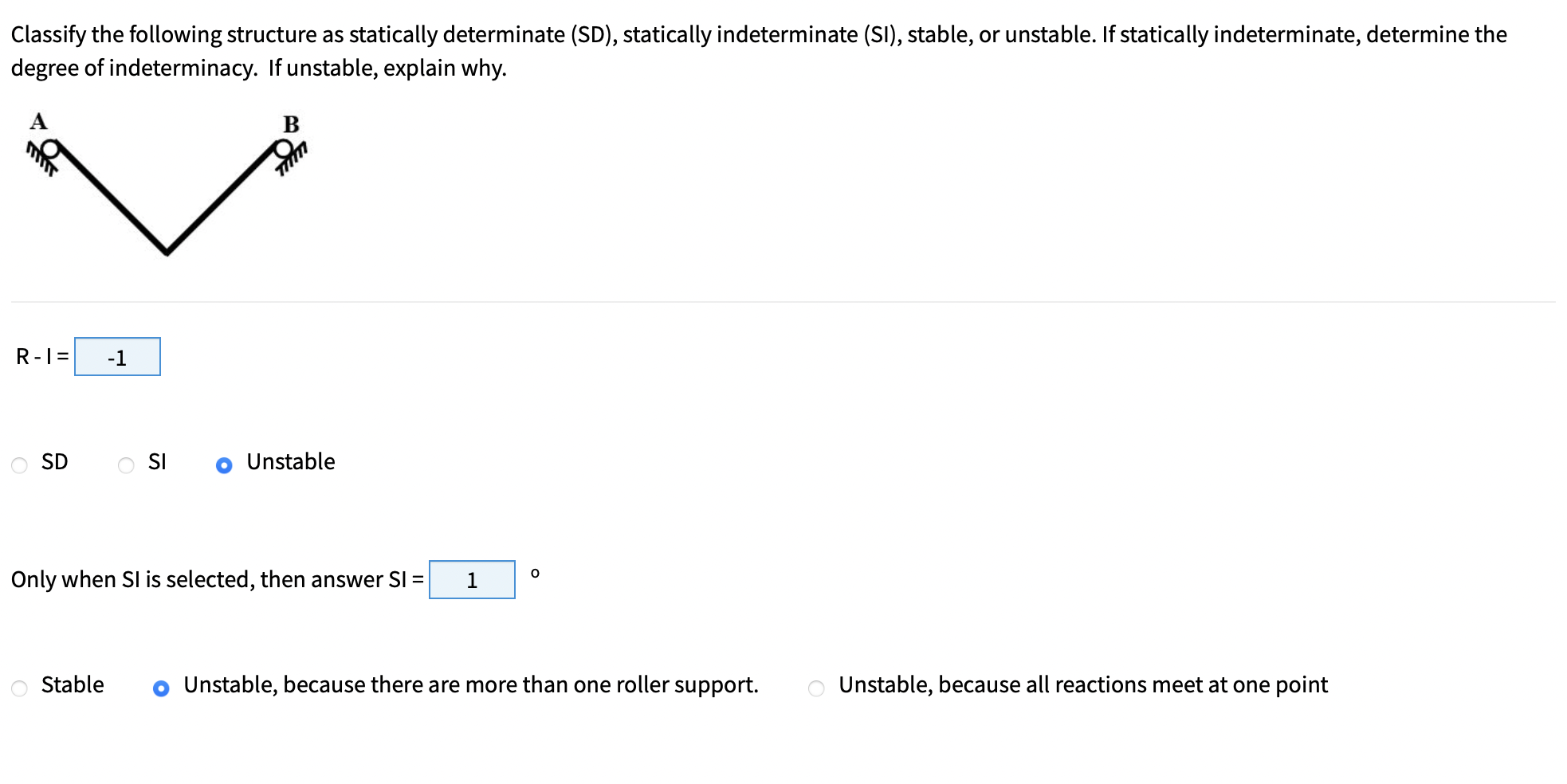 Solved Classify the following structure as statically | Chegg.com