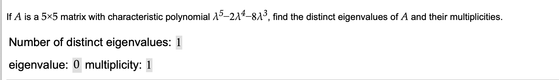 Solved If A is a 5x5 matrix with characteristic polynomial | Chegg.com