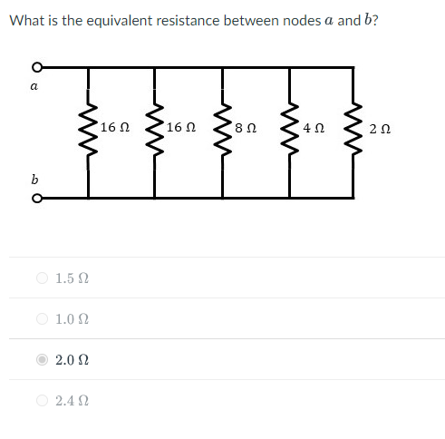 Solved What is the equivalent resistance between nodes a and | Chegg.com