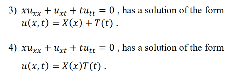 Solved 3 Xuxx Uxt Tutt 0 Has A Solution Of The Form