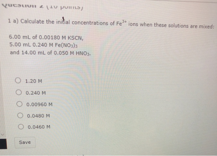 Solved Question 1 (10 Roints) 1 a) Calculate the initial | Chegg.com