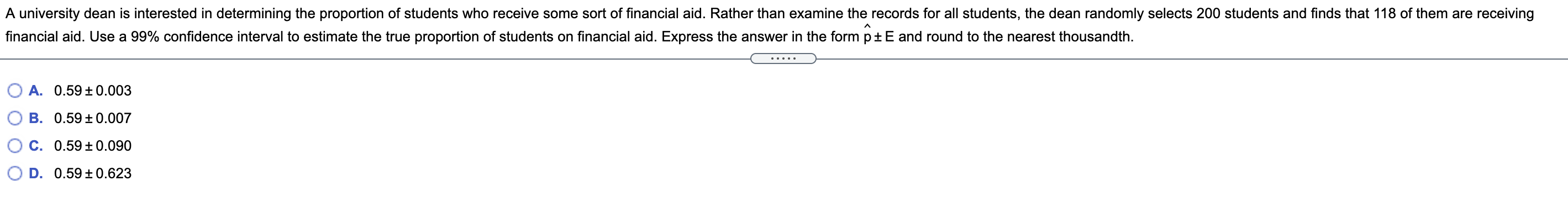Solved A university dean is interested in determining the | Chegg.com