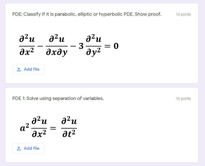 Solved Pde Classify If It Is Parabolic Elliptic Or