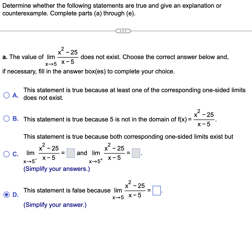 Solved Determine whether the following statements are true | Chegg.com