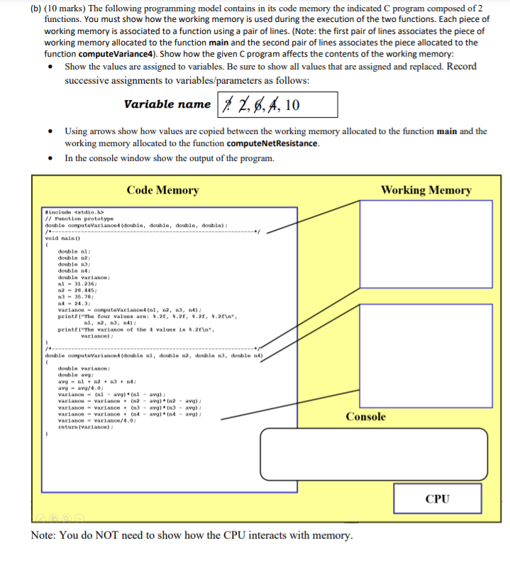 Question 1 (15 marks) (a) (5 marks) The following | Chegg.com