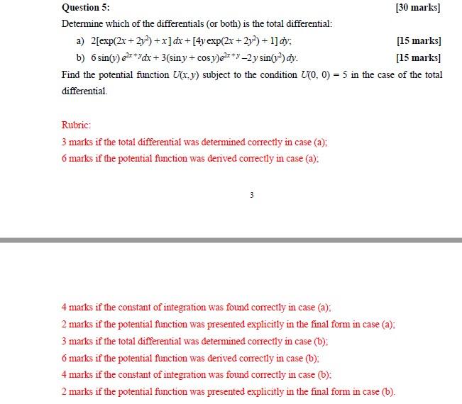 Solved Determine which of the differentials (or both) is the | Chegg.com
