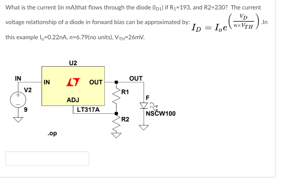 Solved What is the current (in mA)that flows through the | Chegg.com
